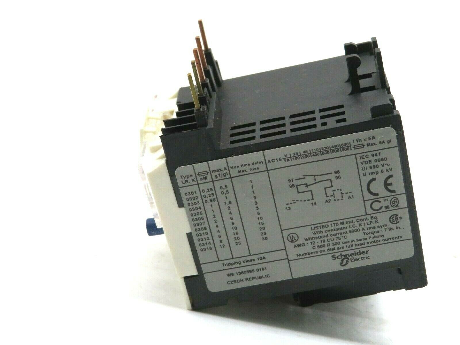 NEW TELEMECANIQUE LR2K0306 THERMAL OVERLOAD RELAY - SB Industrial ...