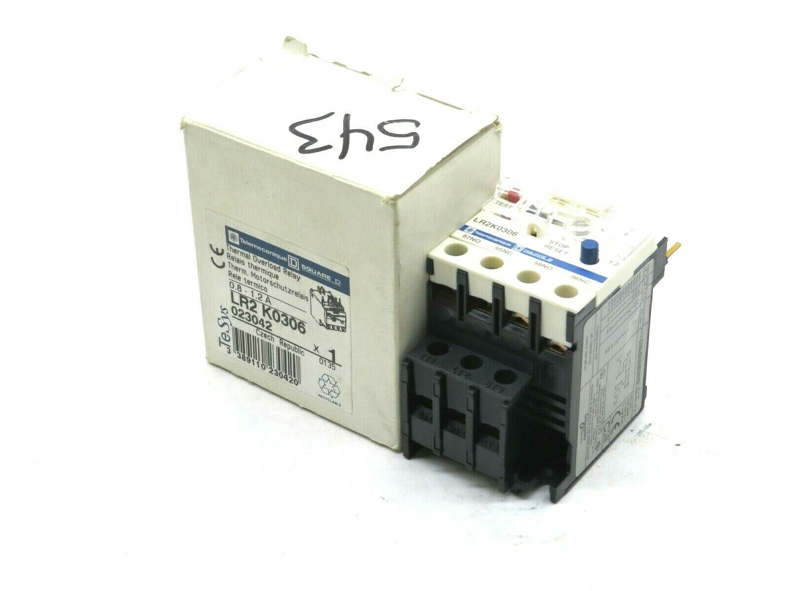 NEW TELEMECANIQUE LR2K0306 THERMAL OVERLOAD RELAY - SB Industrial ...
