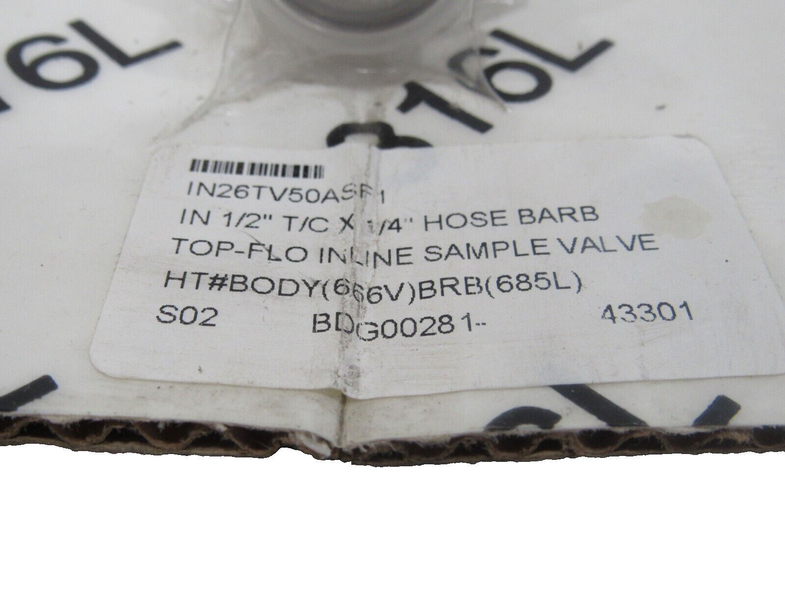 NEW TOP-FLO IN26TV50ASF1 IN LINE SAMPLE VALVE 316L SV2 - SB Industrial ...