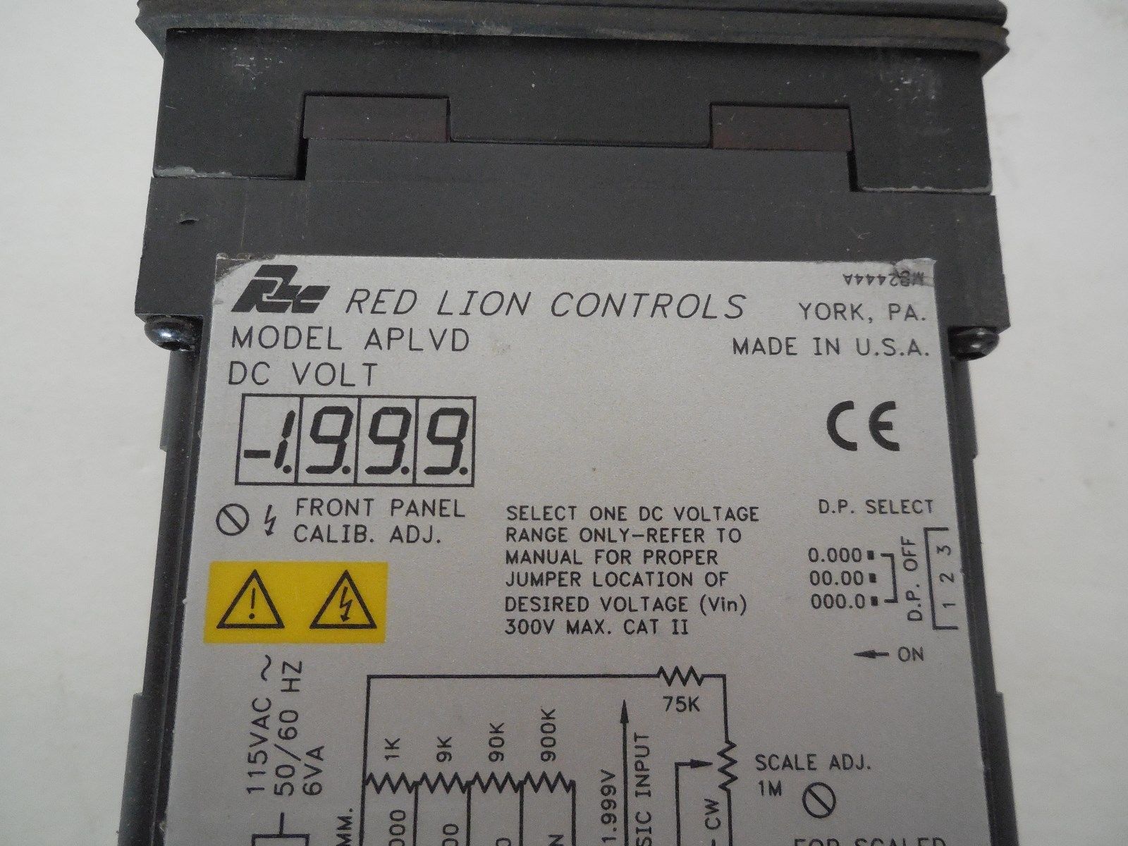 RED LION CONTROLS APLVD VOLT METER - SB Industrial Supply, Inc.