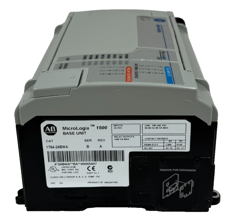 USED ALLEN BRADLEY 1764-24BWA BASE UNIT W/ 1764-LRP PROCESSOR UNIT - SB ...