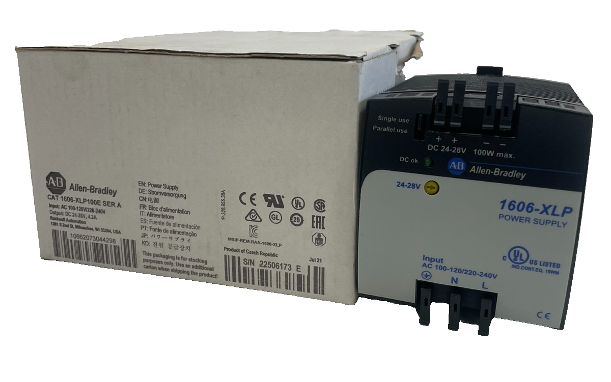ALLEN BRADLEY 1606-XLP100E POWER SUPPLY SER. A 1606XLP100E NEW, SURPLUS ...
