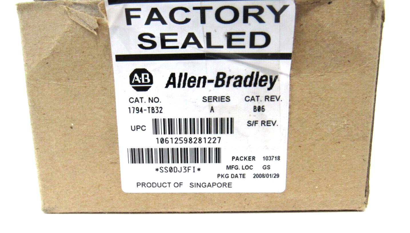 ALLEN BRADLEY 1794-TB32 TERMINAL BASE SER.A 1794TB32 NEW SURPLUS - SB ...
