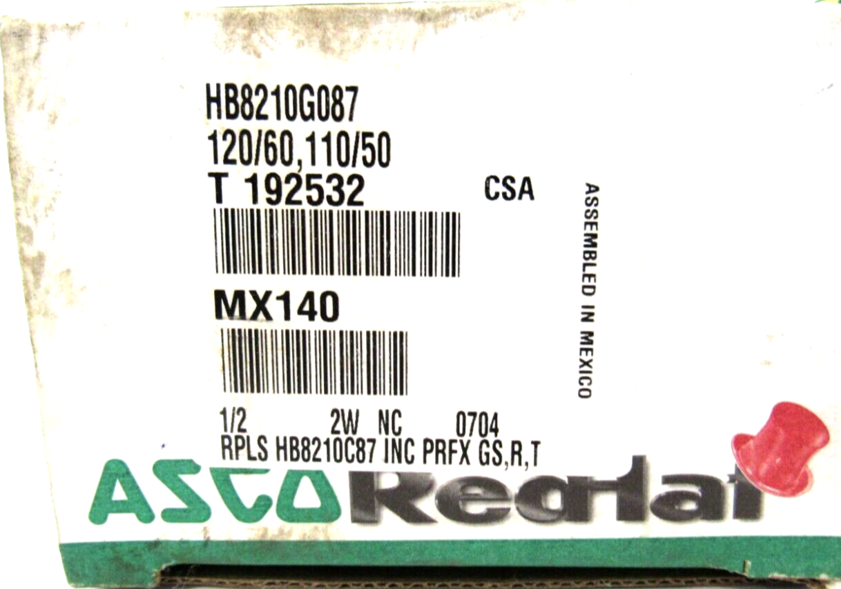 NEW ASCO HB8210G087 SOLENOID VALVE - SB Industrial Supply, Inc.