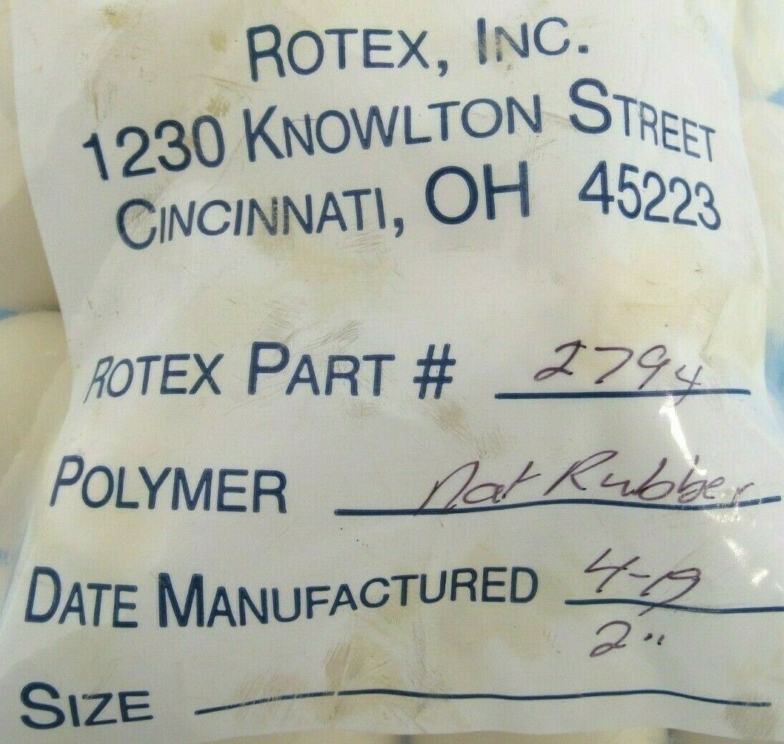 NEW BAG OF 50EA ROTEX 2794 2" BALLS - SB Industrial Supply, Inc.