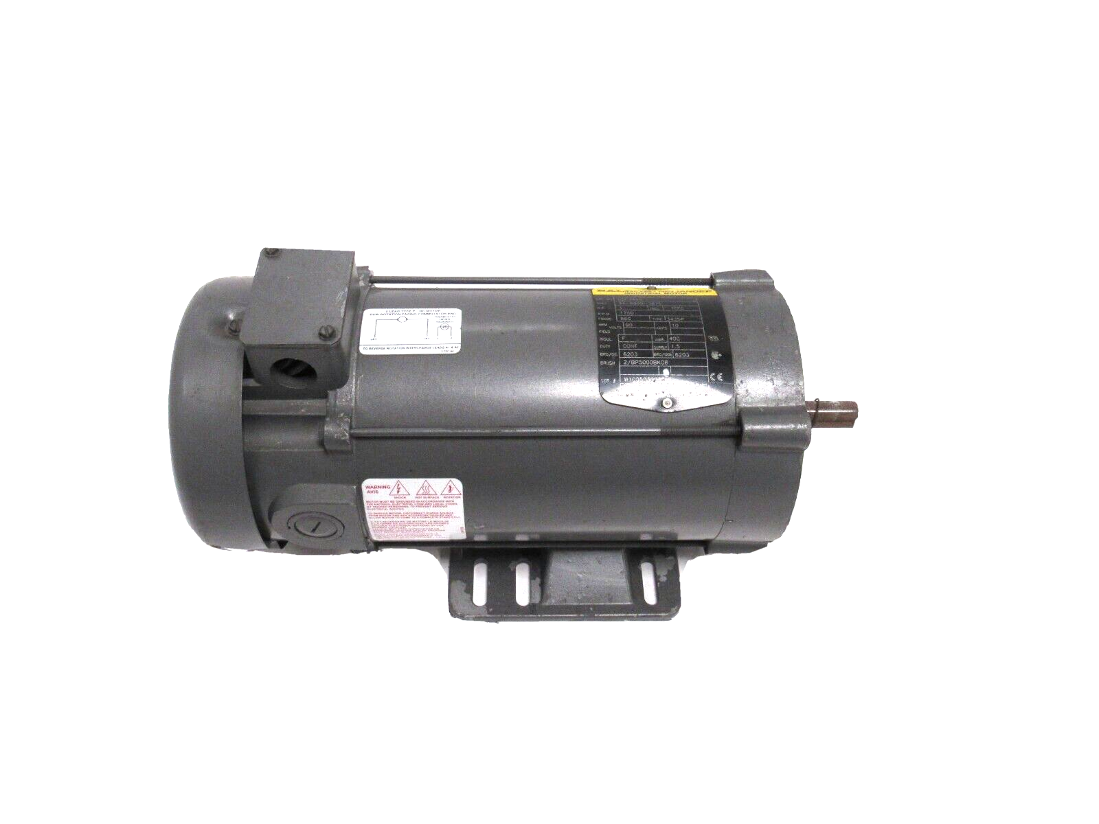 NEW BALDOR CDP3445 MOTOR 1HP 90VDC 1750 RPM 56C - SB Industrial Supply ...