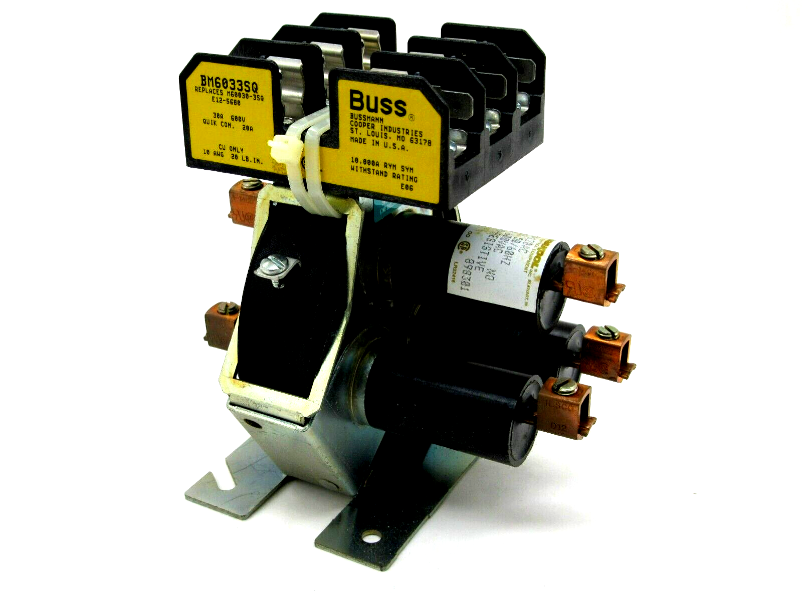 NEW BUSSMANN COOPER BM6033SQ FUSE BLOCK - SB Industrial Supply, Inc.