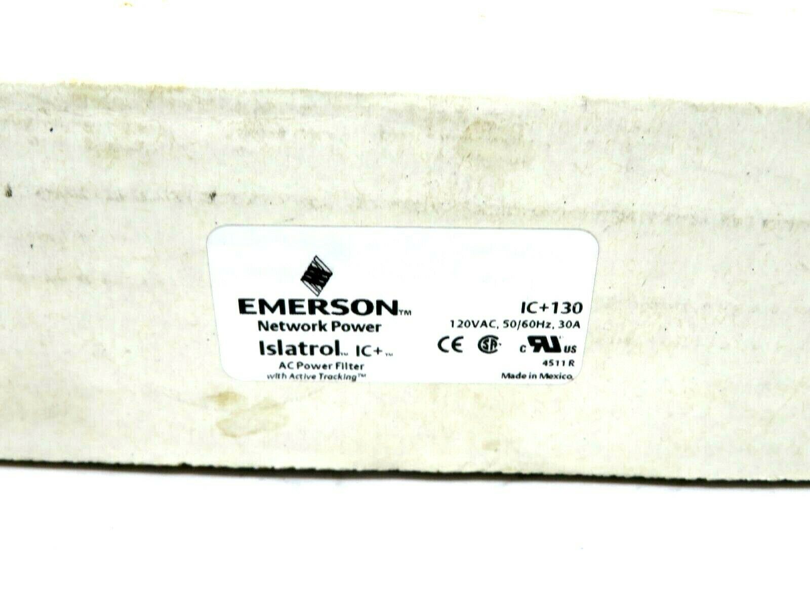 NEW EMERSON IC+130 ISLATROL AC POWER FILTER 120VAC 50/60HZ IC130 - SB ...
