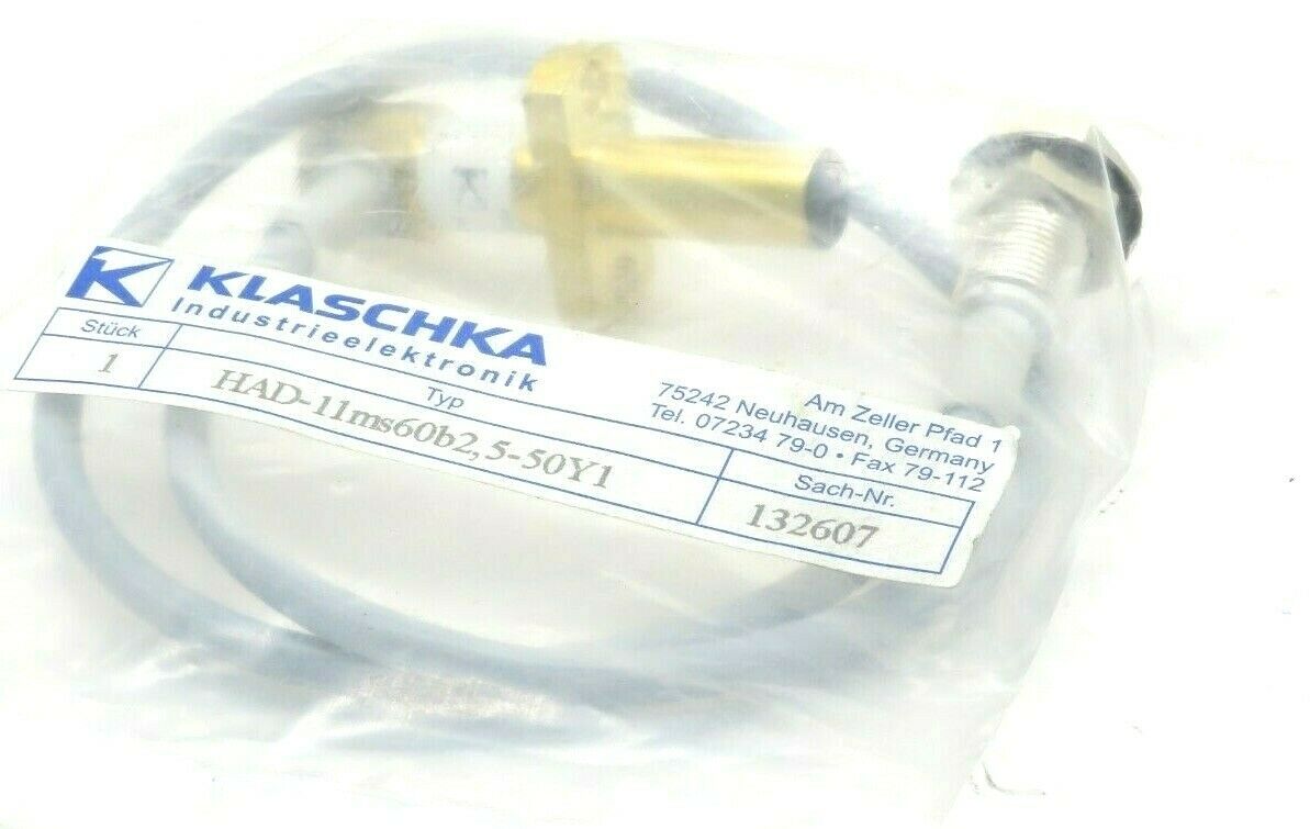 NEW KLASCHKA HAD-11MS60B2,5-50Y1 SENSOR HAD11MS60B2550Y - SB Industrial ...