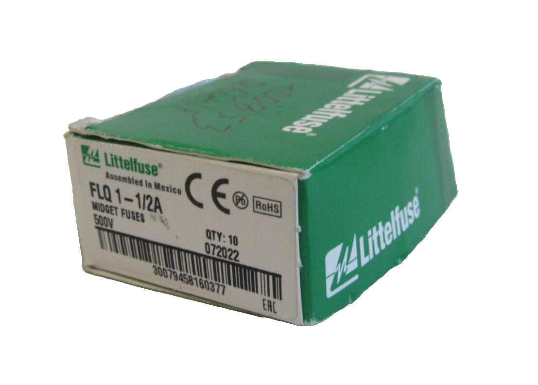 NEW LITTELFUSE FLQ 1-1/2A IDGET FUSES FLQ112A BOX OF 10 - SB Industrial ...