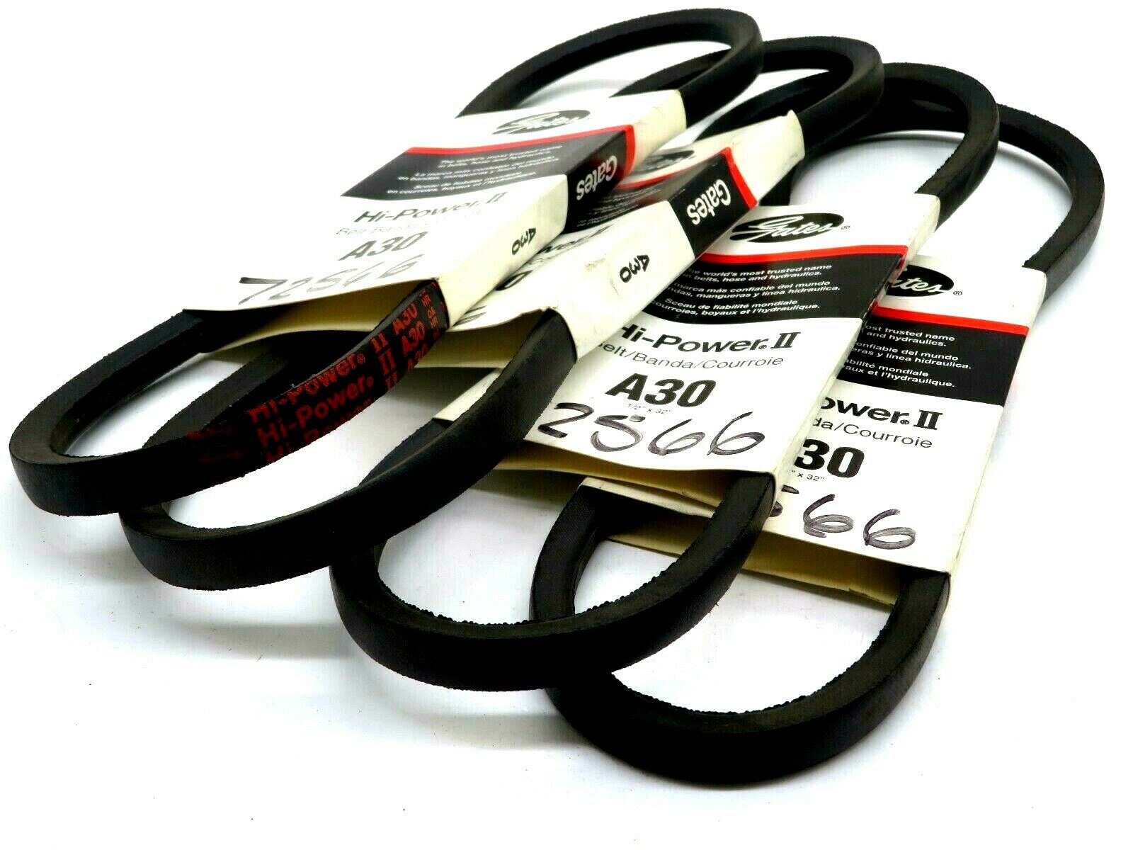 NEW LOT OF 4 GATES A30 HIGH POWER BELT 1/2" X 32" - SB Industrial ...