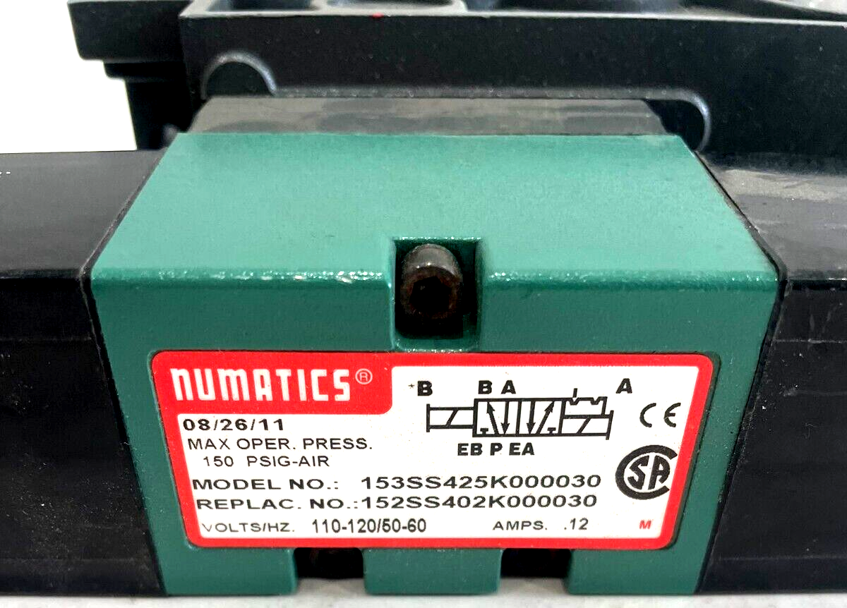 NEW NUMATICS 153SS425K000030 SOLENOID VALVE - SB Industrial Supply, Inc.