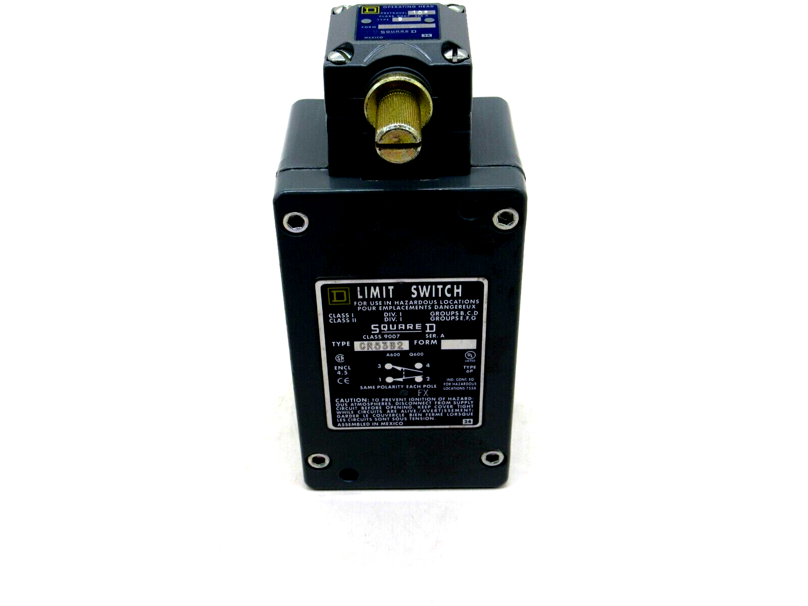 NEW SQUARE D 9007-CR53B2 LIMIT SWITCH SERIES A 9007CR53B2 - SB ...