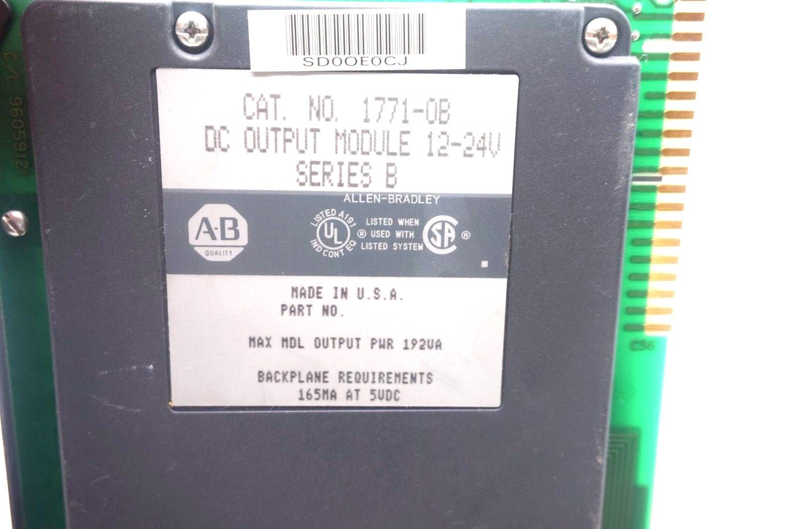 USED ALLEN BRADLEY 1771-OB OUTPUT MODULE 1771OB - SB Industrial Supply ...