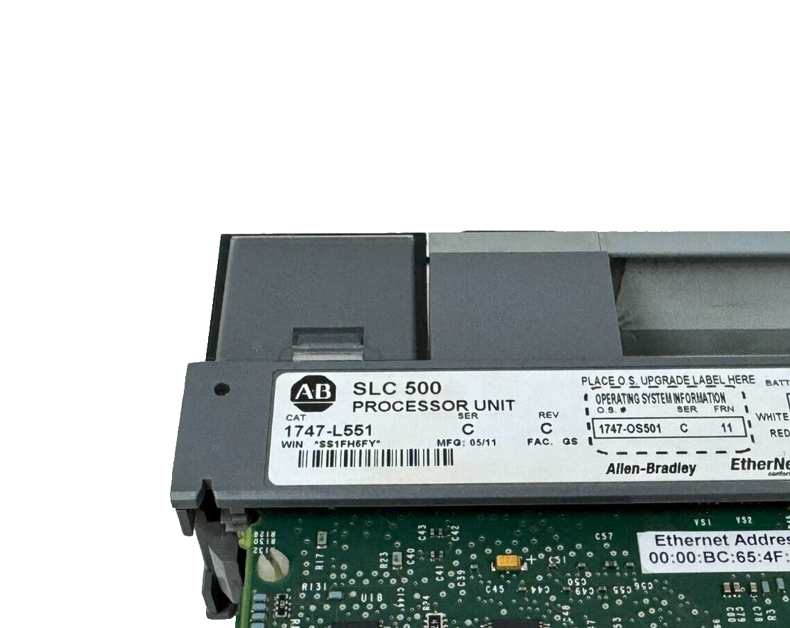 ALLEN BRADLEY 1747-L551 PROCESSOR MODULE SER. C REV. C PRE-OWNED USED ...