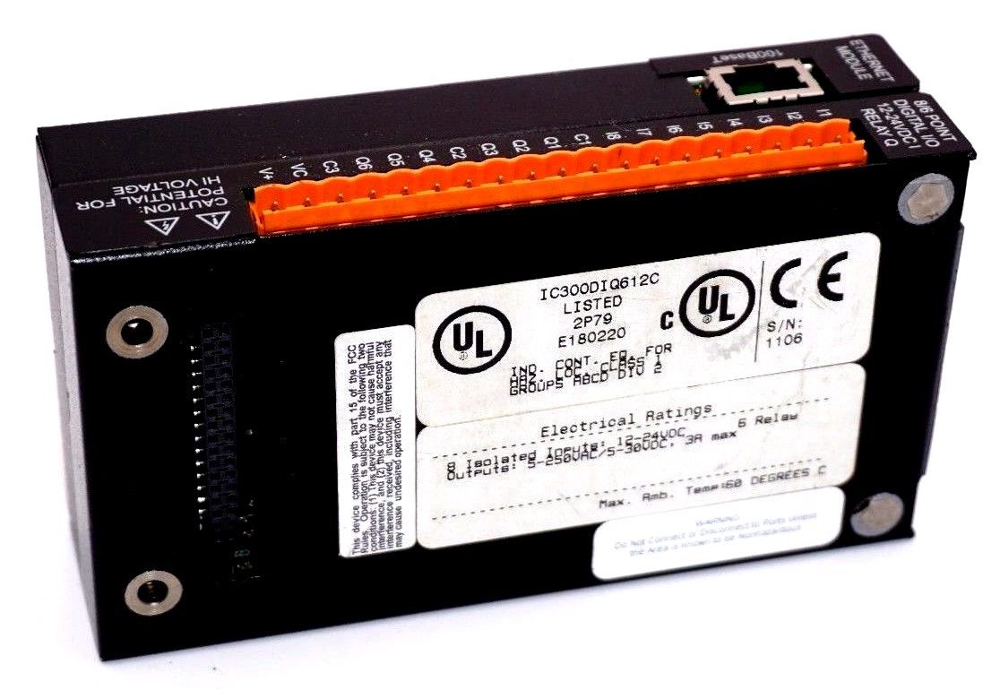 USED HORNER ELECTRIC ETN2 ETHERNET MODULE W/ IC300DIQ612C I/O MODULE ...