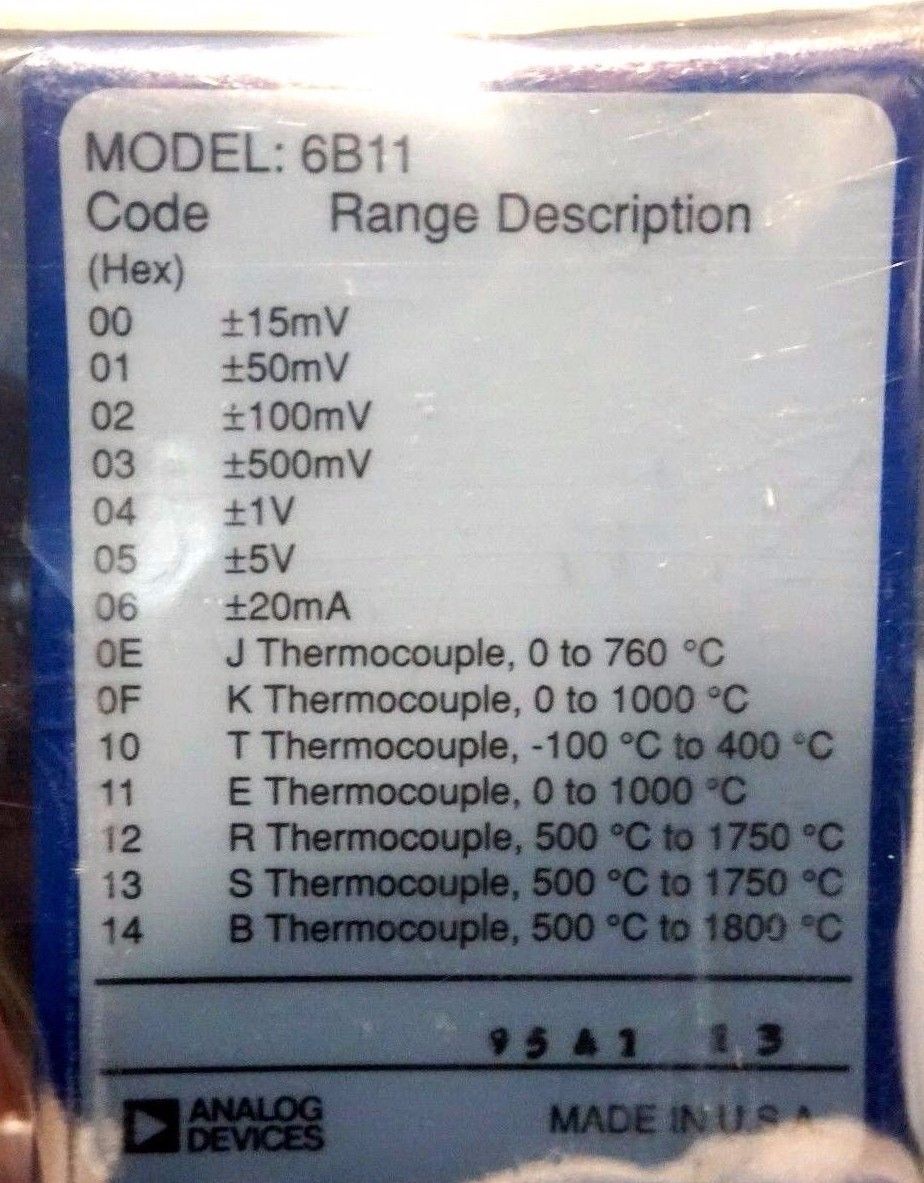 NEW ANALOG DEVICES 6B11 SIGNAL CONDITIONING MODULE - SB Industrial ...