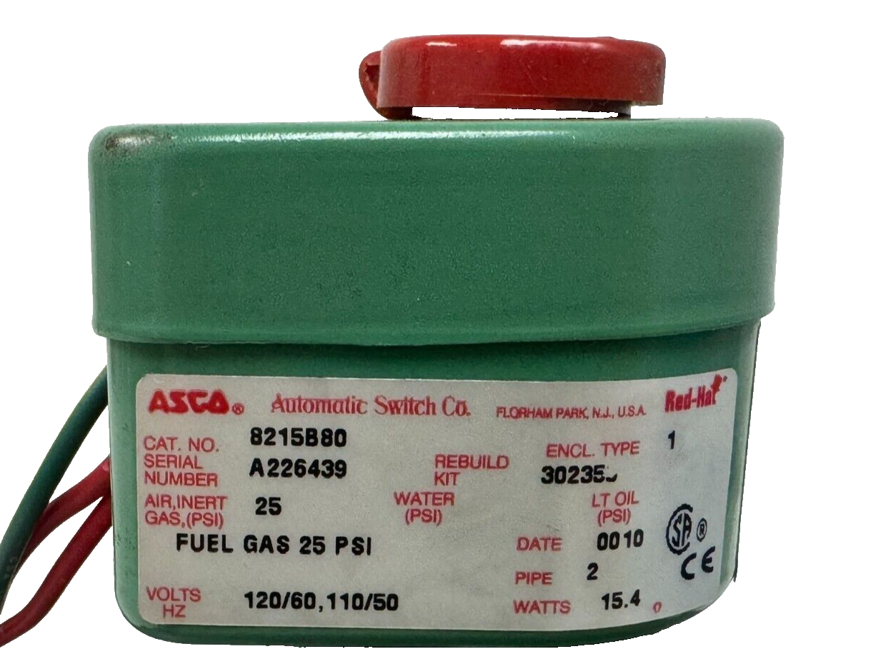 NEW ASCO 8215B80 SOLENOID VALVE 110/120V 50/60HZ 15.4W - SB Industrial ...