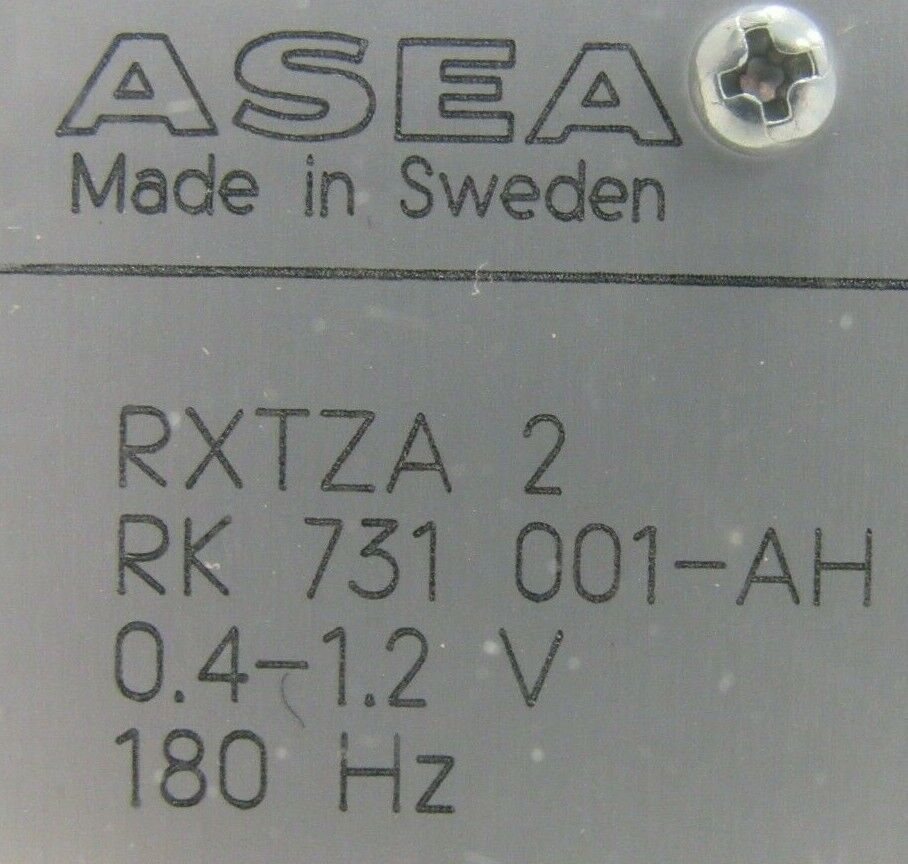 NEW ASEA RK-731-001-AH RELAY RXTZA-2 RK731001AH - SB Industrial Supply ...
