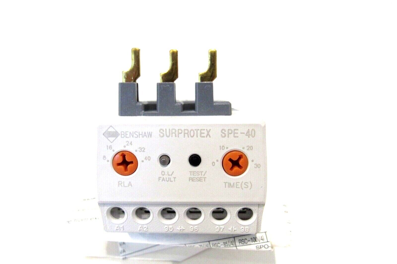 NEW BENSHAW SPE40-3PR-56AC100-260 PROTECTION RELAY SPE-40 ...