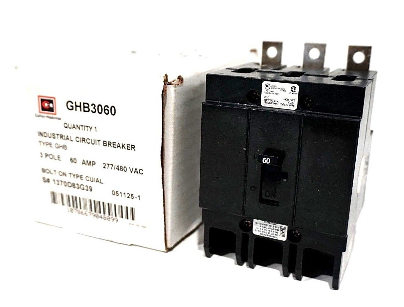 NEW CUTLER HAMMER GHB3060 CIRCUIT BREAKER - SB Industrial Supply, Inc.