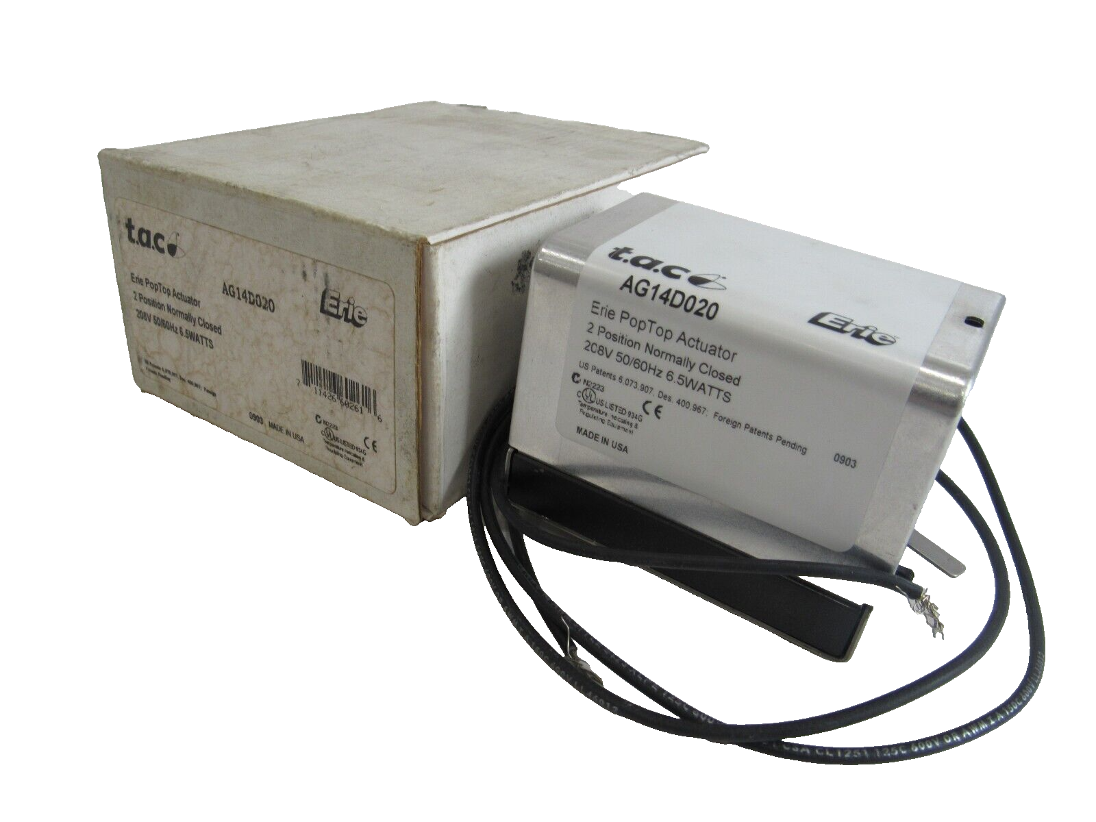 NEW ERIE CONTROLS AG14D020 ACTUATOR 208V 50/60HZ 6.5WATTS - SB ...