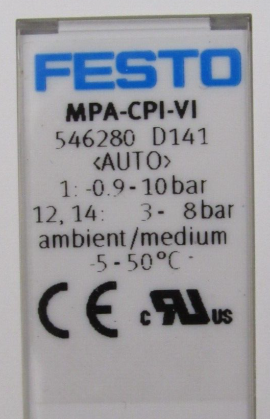 NEW FESTO MPA-CPI-VI VALVE MANIFOLD VMPA-CPI-EPL-GU 32P-SGQ-N-MBB-GGLL ...