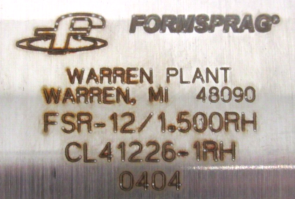 NEW FORMSPRAG CL41226-1RH CLUTCH FSR-12/1.500RH CL412261RH - SB ...