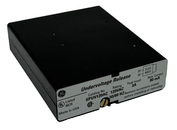 NEW GENERAL ELECTRIC SPUV120ACR UNDER VOLTAGE POWER BREAK 120VAC 3A ...