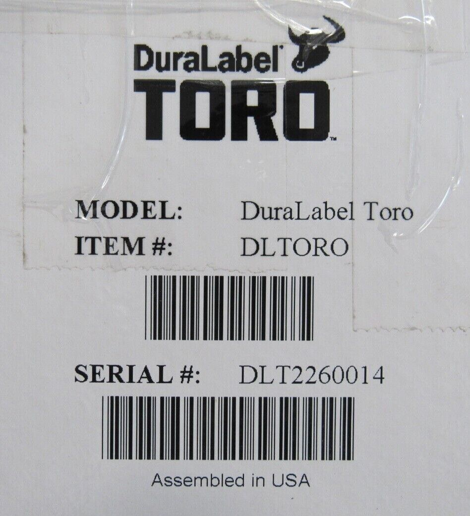 NEW GRAPHIC PRODUCTS DURALABEL TORO LABEL PRINTER DLTORO - SB ...
