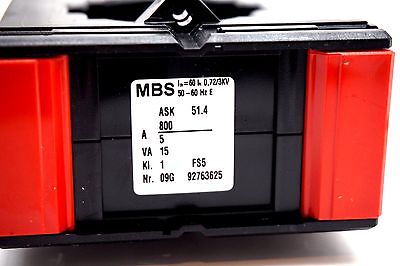 NEW MBS ASK 51.4 800 CURRENT TRANSFORMER 09G 92763630 - SB Industrial ...