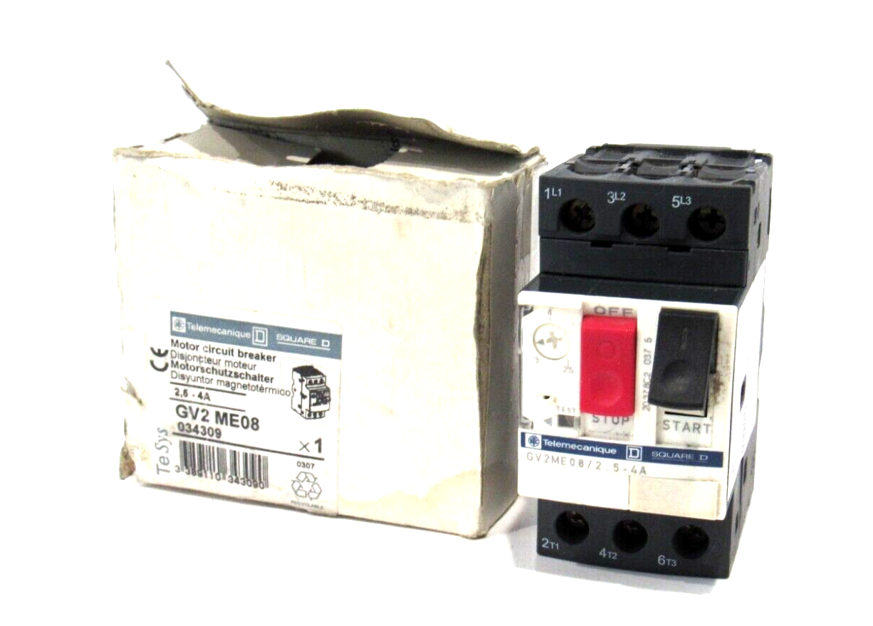 NEW SQUARE D TELEMECANIQUE GV2ME08 CIRCUIT BREAKER - SB Industrial ...