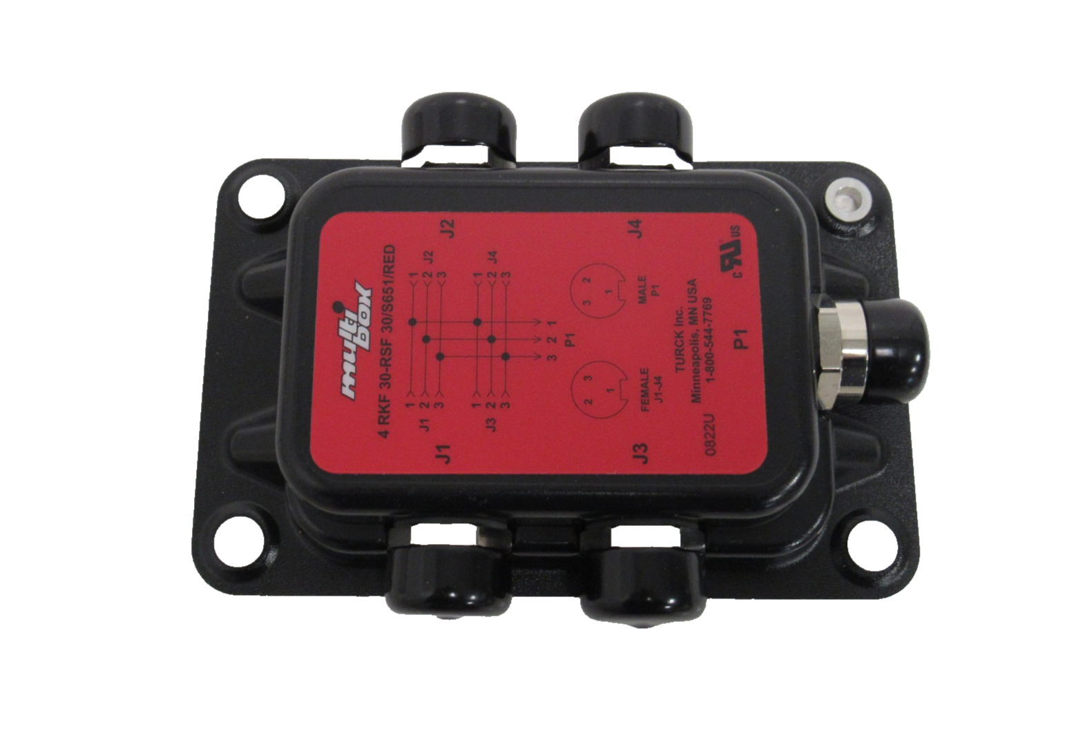 NEW TURCK 4RKF30-RSF30/S651/RED JUNCTION BOX 4RKF30RSF30S651RED ...