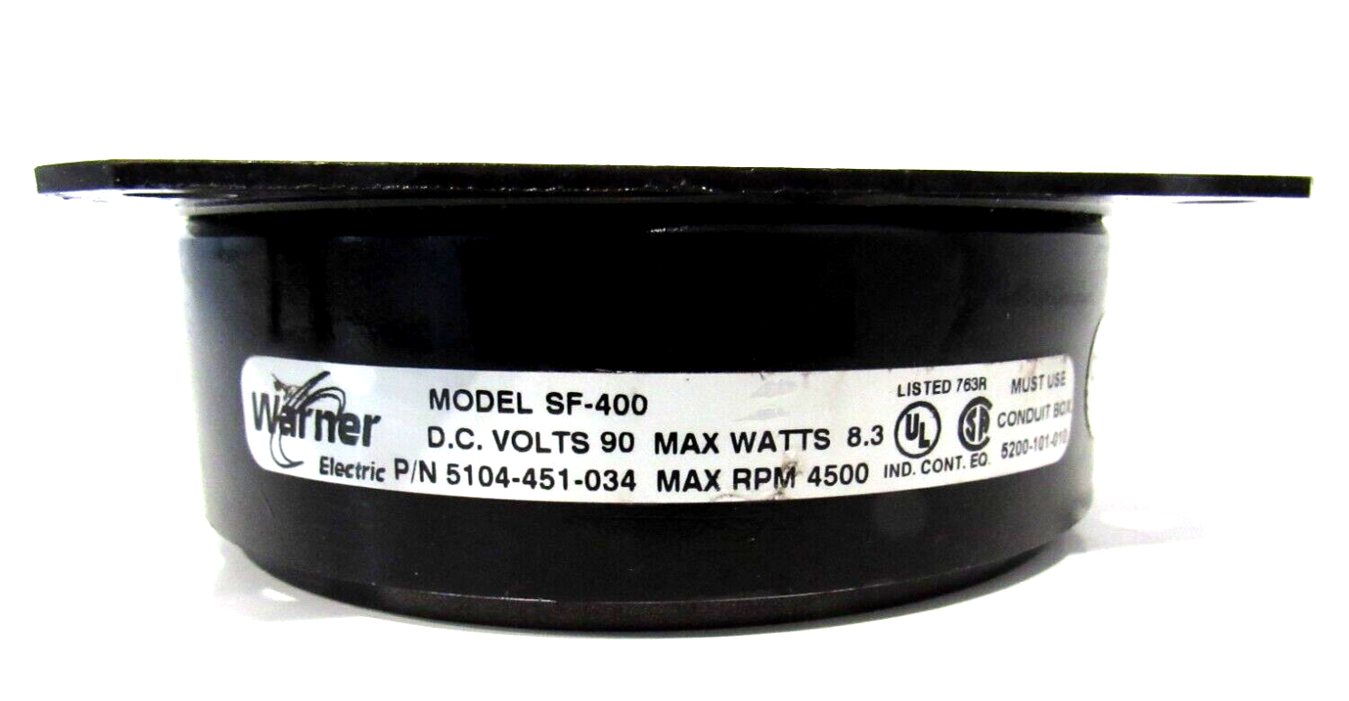 NEW WARNER ELECTRIC 5104-451-034 CLUTCH/BRAKE ASSEMBLY SF-400 ...