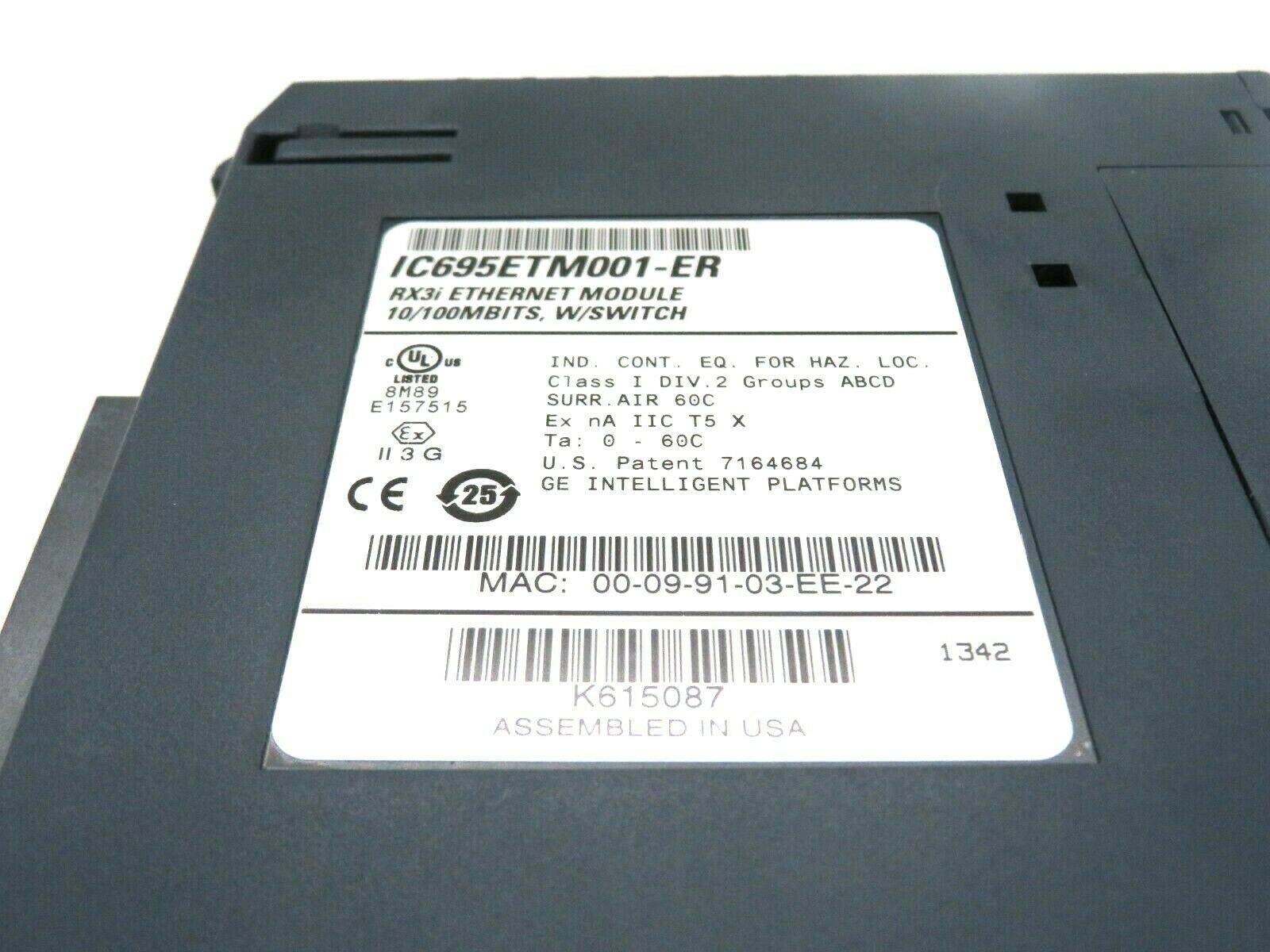 USED GE IC695ETM001-ER RX3I ETHERNET MODULE IC695ETM001 IC695ETM001ER ...