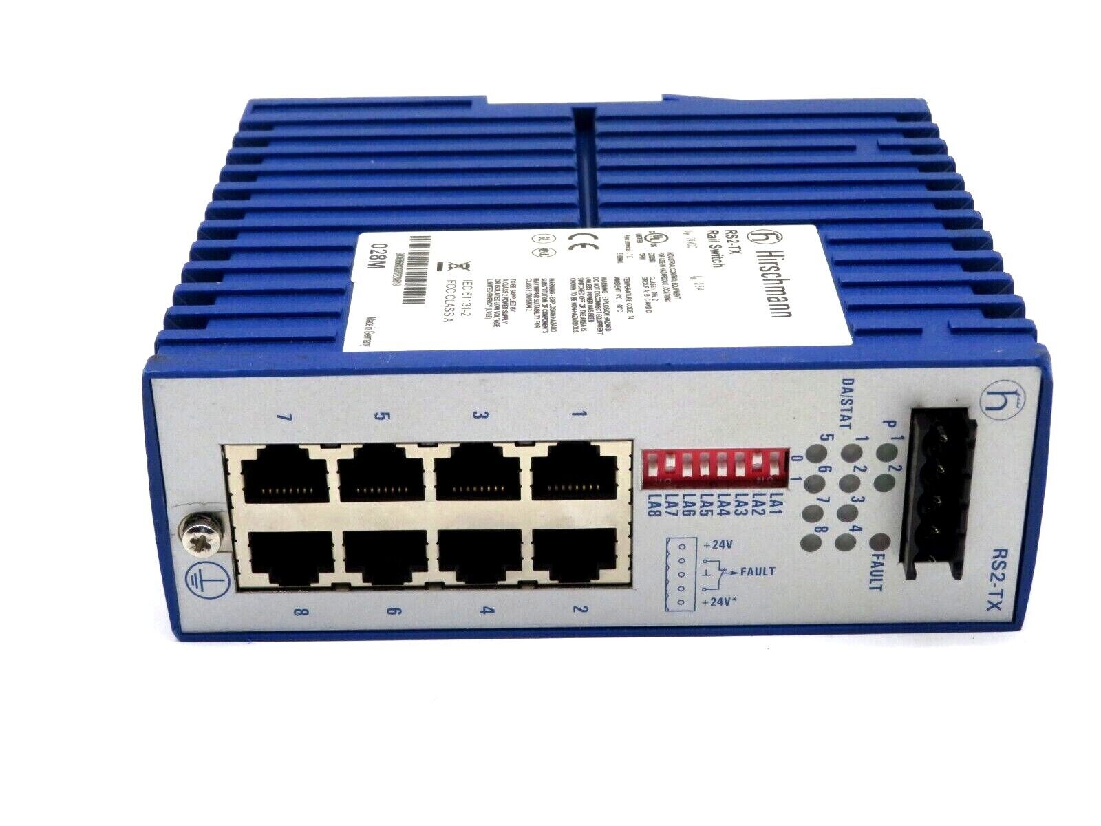 USED HIRSCHMANN RS2-TX ETHERNET RAIL SWITCH 8-PORT RS2TX - SB ...