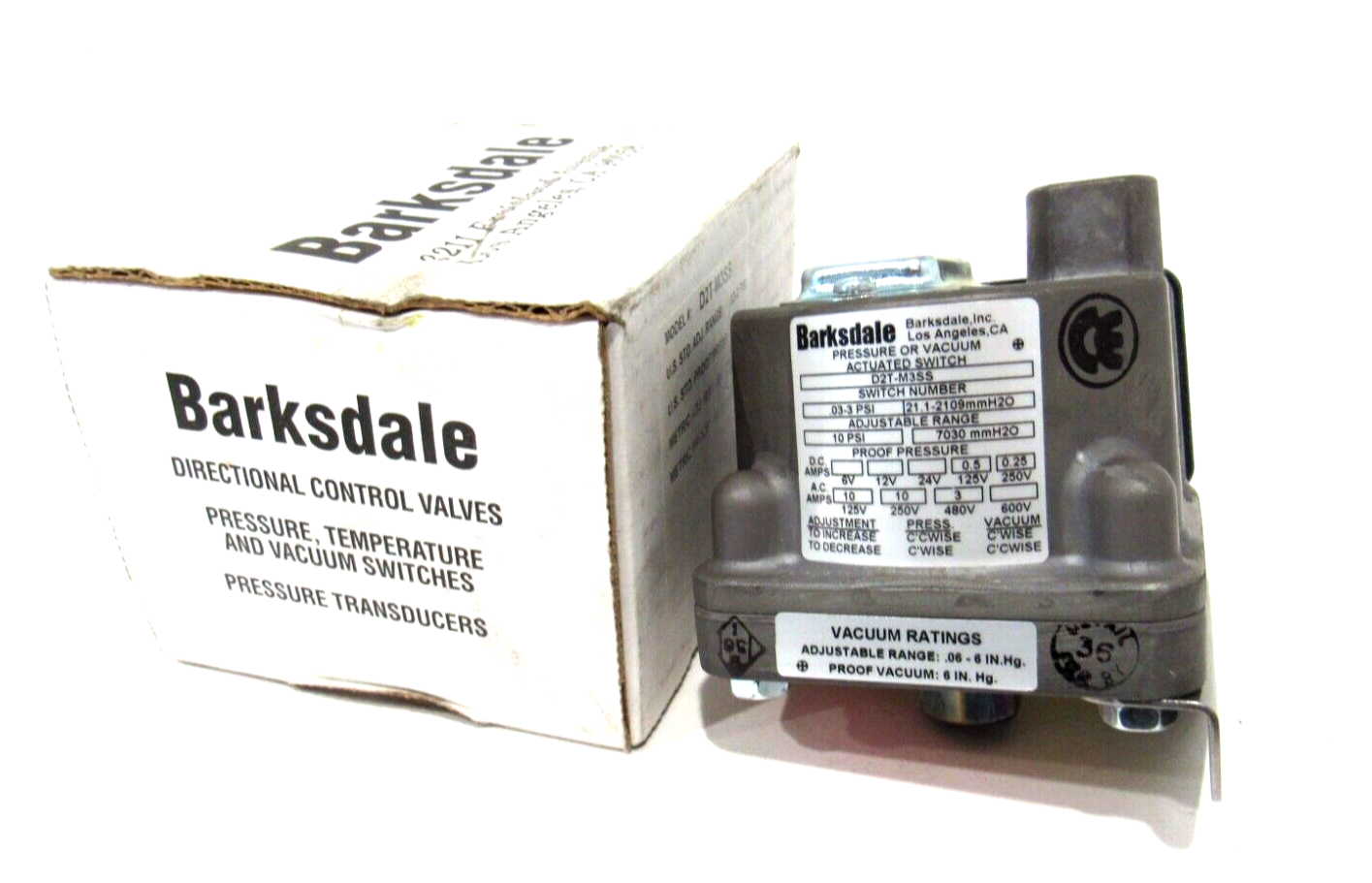 NEW BARKSDALE D2T-M3SS PRESSURE SWITCH D2TM3SS - SB Industrial Supply, Inc.