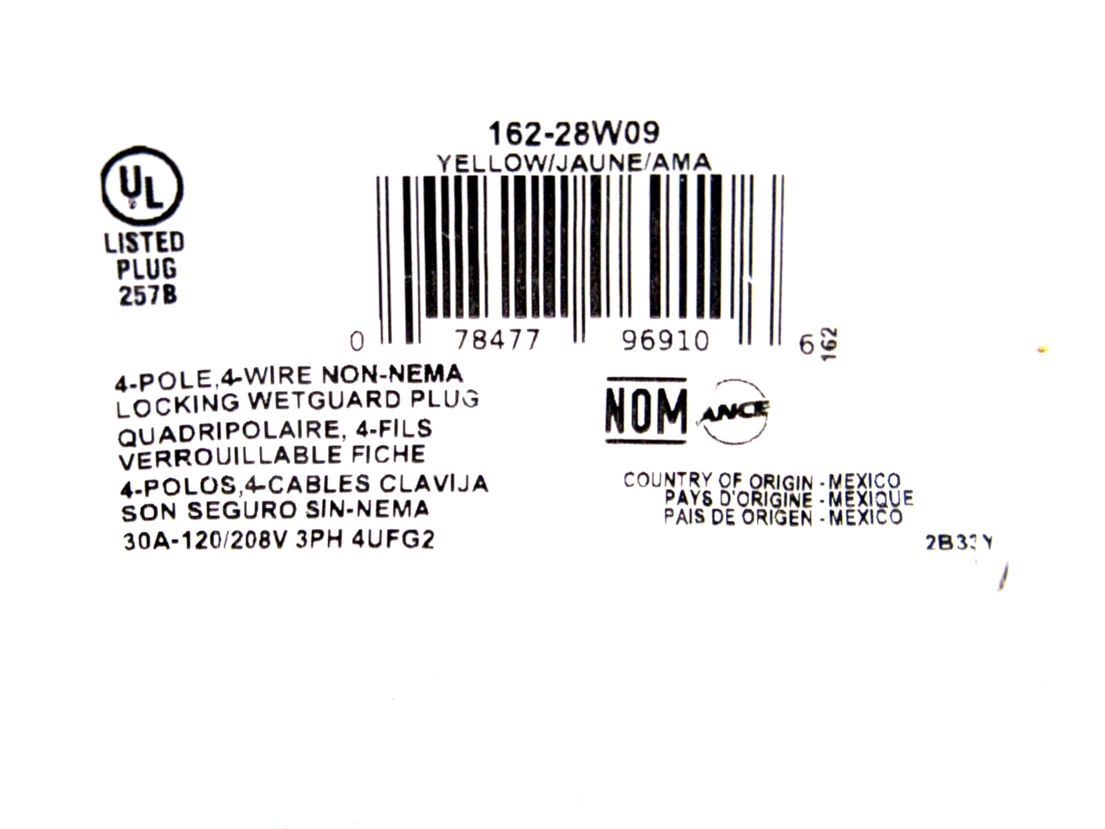 NEW LEVITON 162-28W09 LOCKING CONNECTOR 16228W09 - SB Industrial Supply ...
