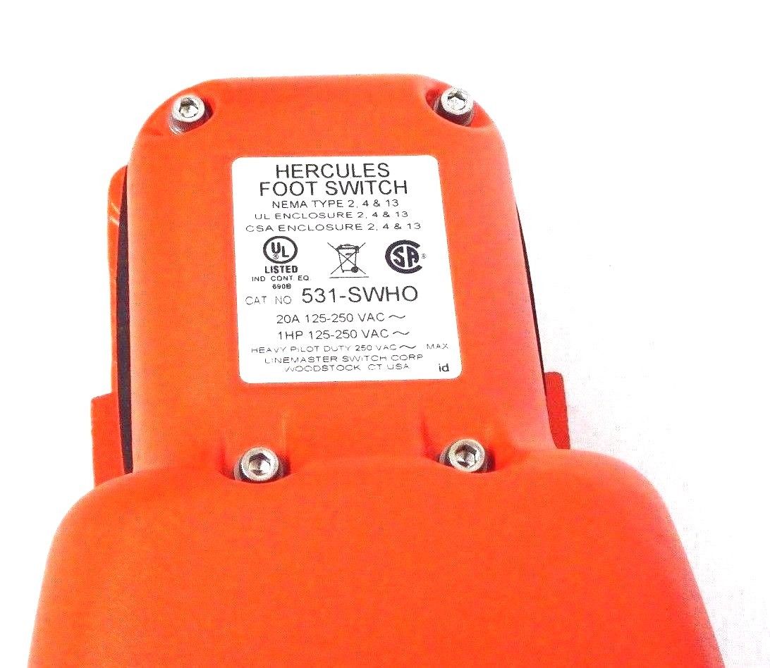 NEW LINEMASTER HERCULES 531-SWHO FOOT SWITCH - SB Industrial Supply, Inc.