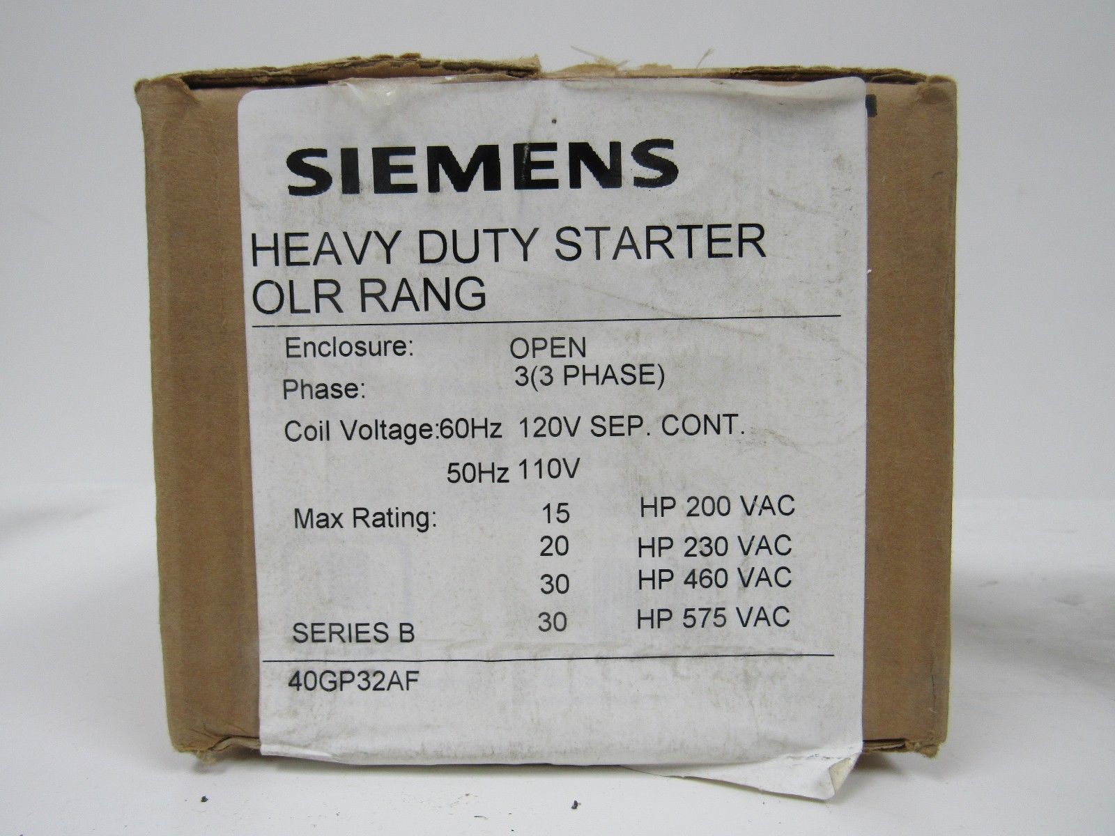 NEW SIEMENS 40GP32A CONTACTOR - SB Industrial Supply, Inc.