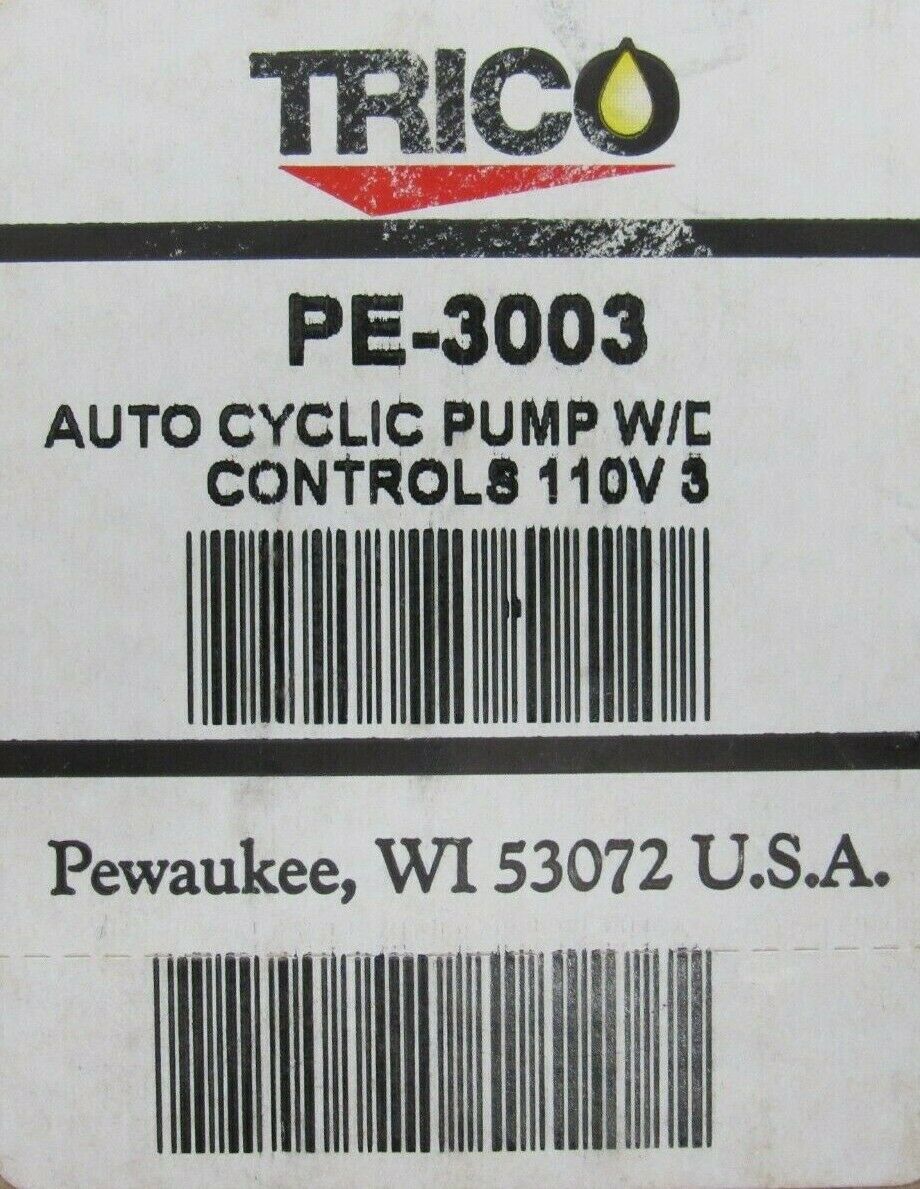 NEW TRICO PE-3003 AUTOMATIC LUBRICATION PUMP PE3003 - SB Industrial ...