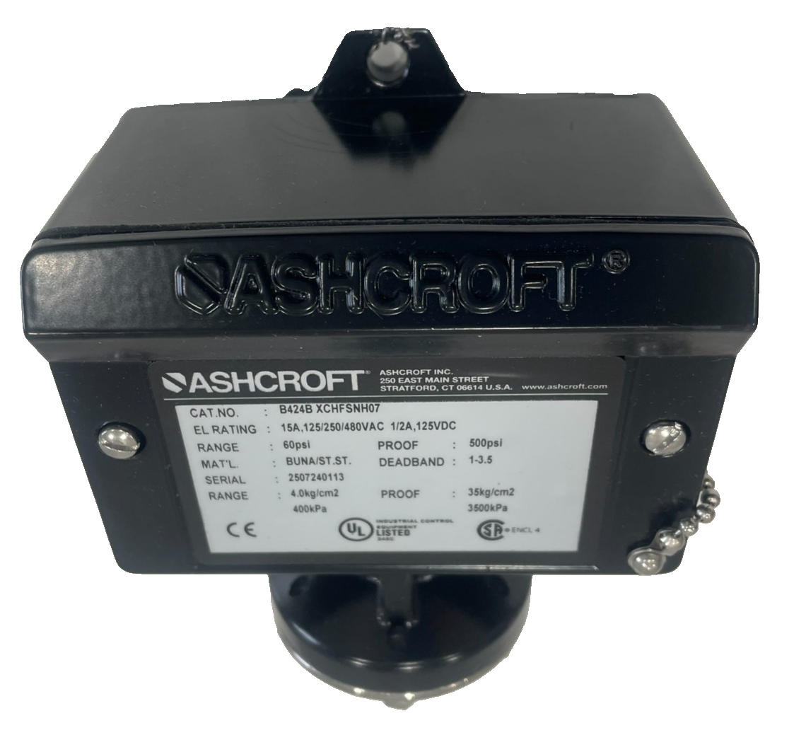 NEW ASHCROFT B424B XCHFSNH07 PRESSURE SWITCH SER.B - SB Industrial ...