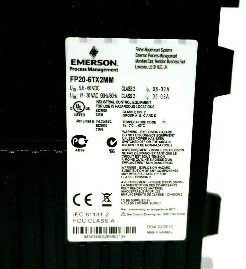 NEW EMERSON FP20-6TX2MM NETWORK SWITCH FP20 FP206TX2MM - SB Industrial ...