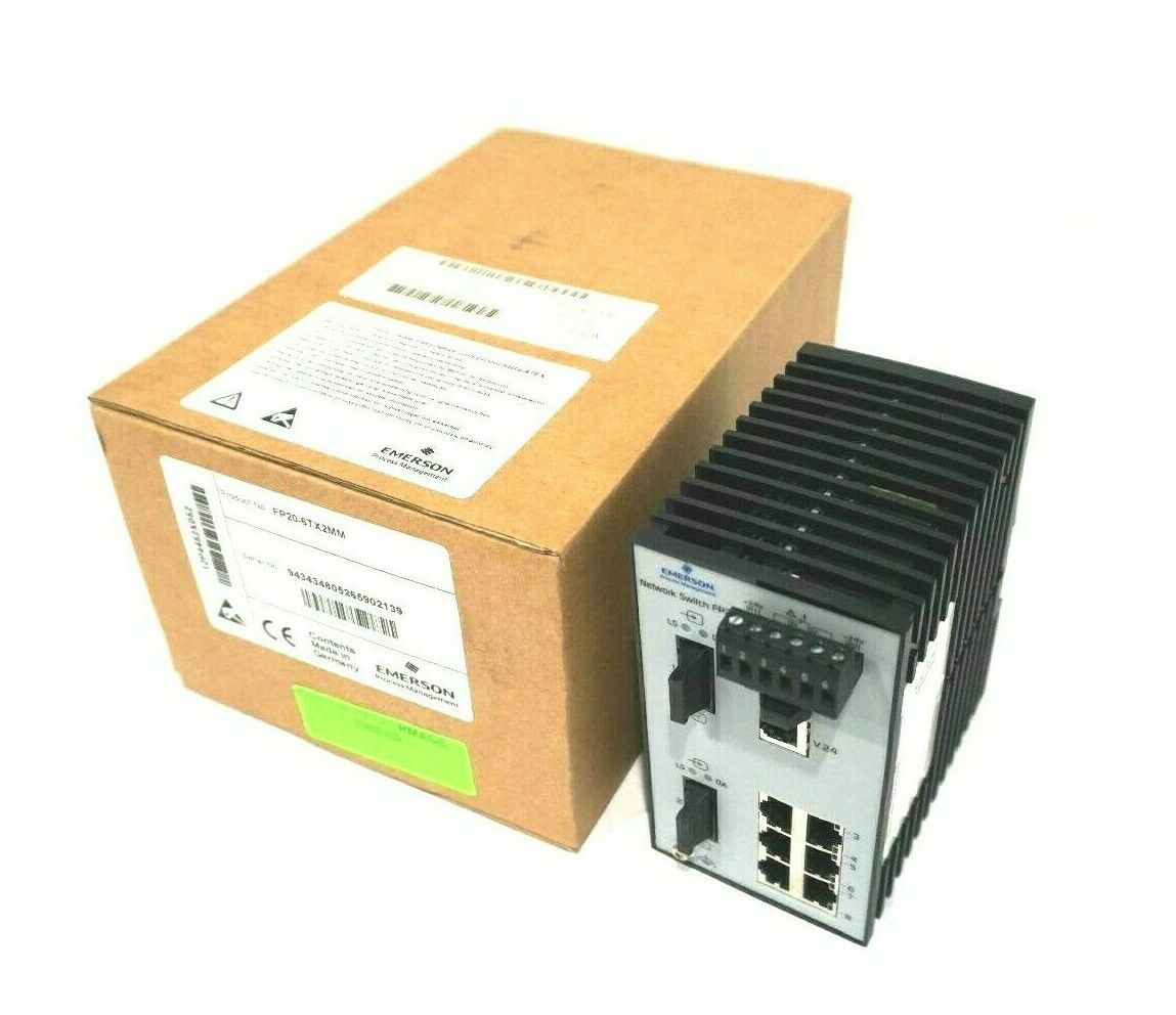 NEW EMERSON FP20-6TX2MM NETWORK SWITCH FP20 FP206TX2MM - SB Industrial ...