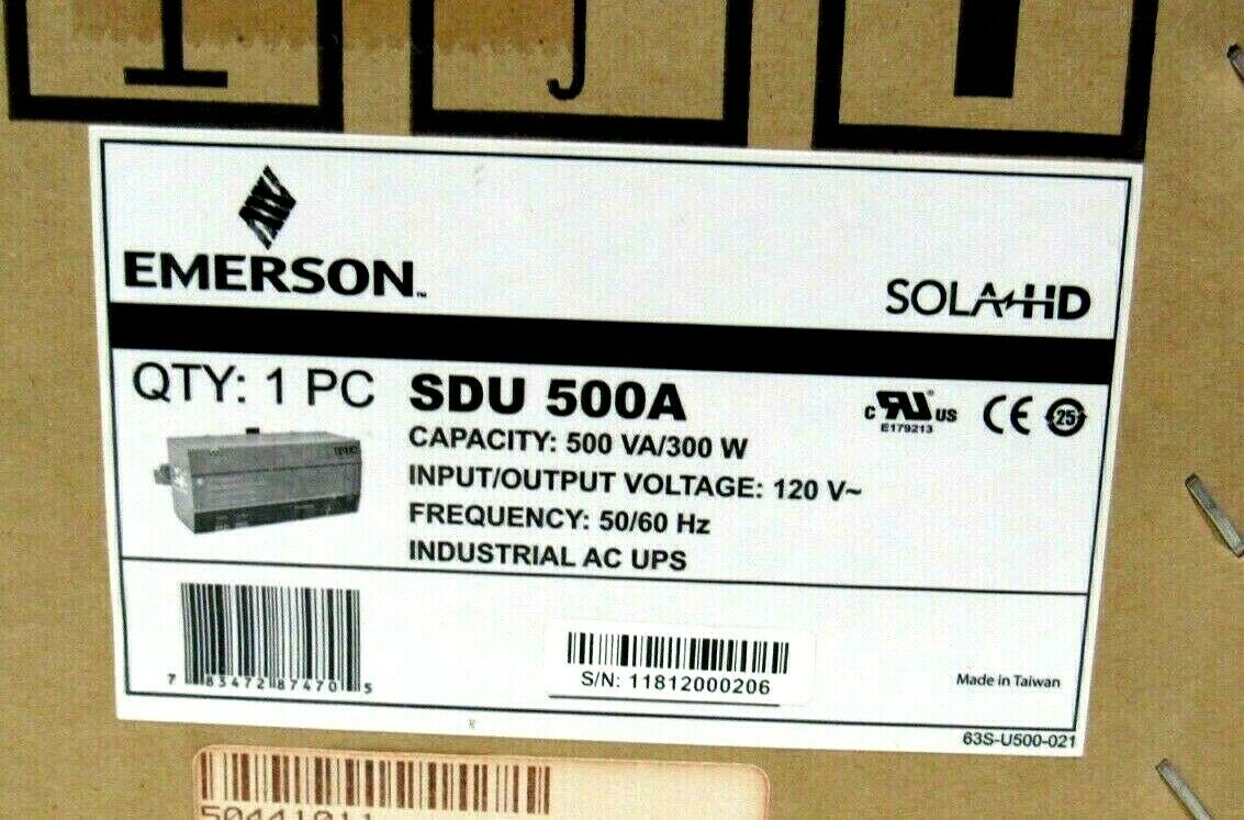 NEW EMERSON SDU 500A UNINTERRUPTIBLE POWER SUPPLY SDU500A - SB ...