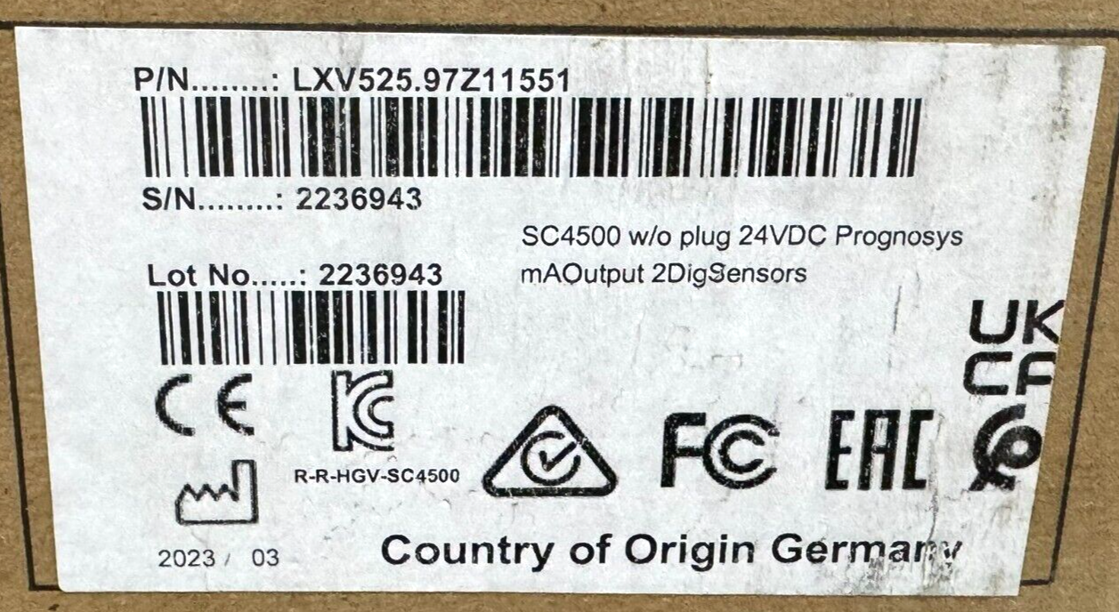 NEW HACH LXV525.97Z11551 PROGNOSYS CONTROLLER SC4500 W/O PLUG - SB ...