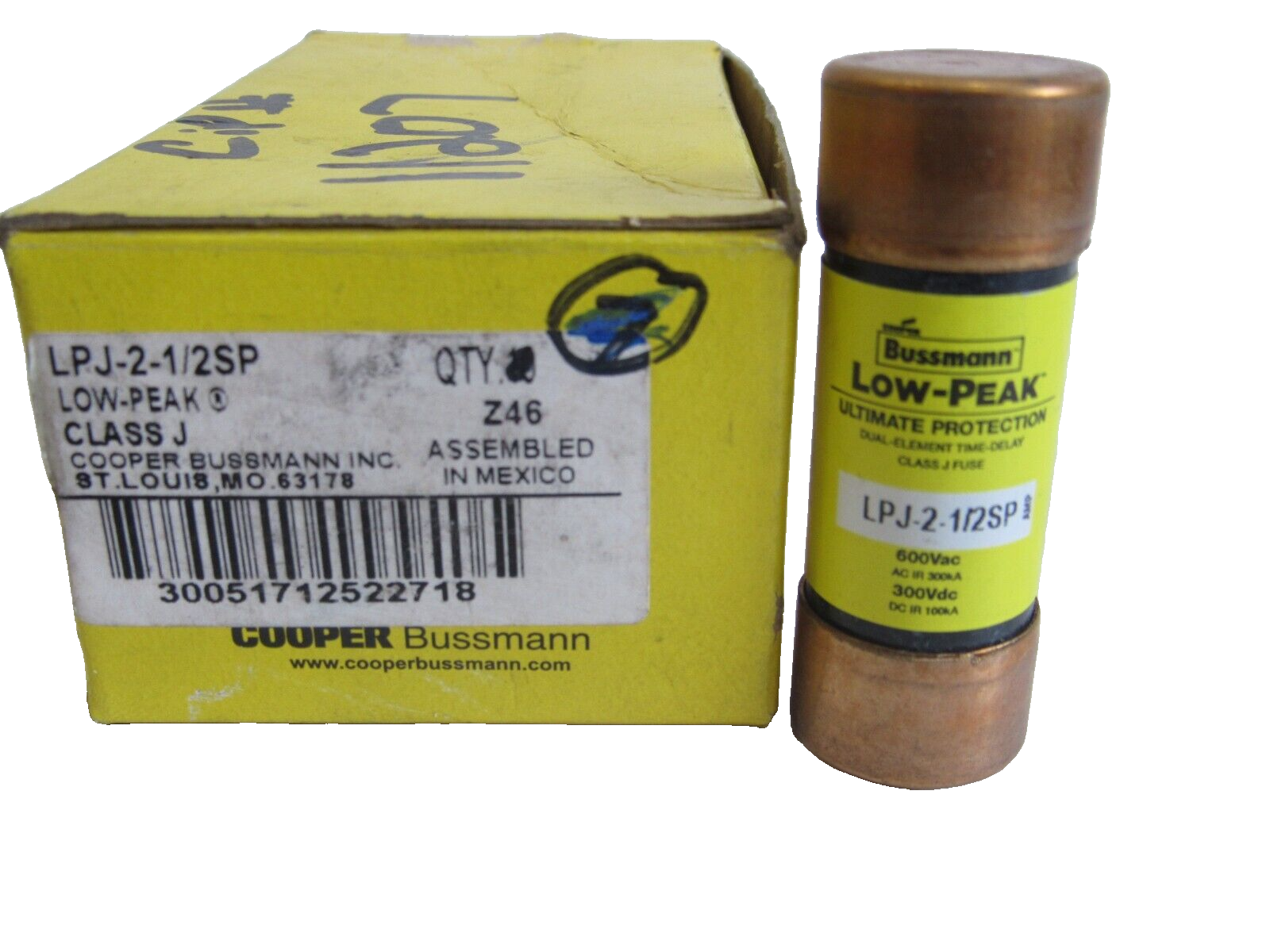NEW LOT OF 10 BUSSMANN LPJ-2-1/2SP FUSES LPJ212SP - SB Industrial ...