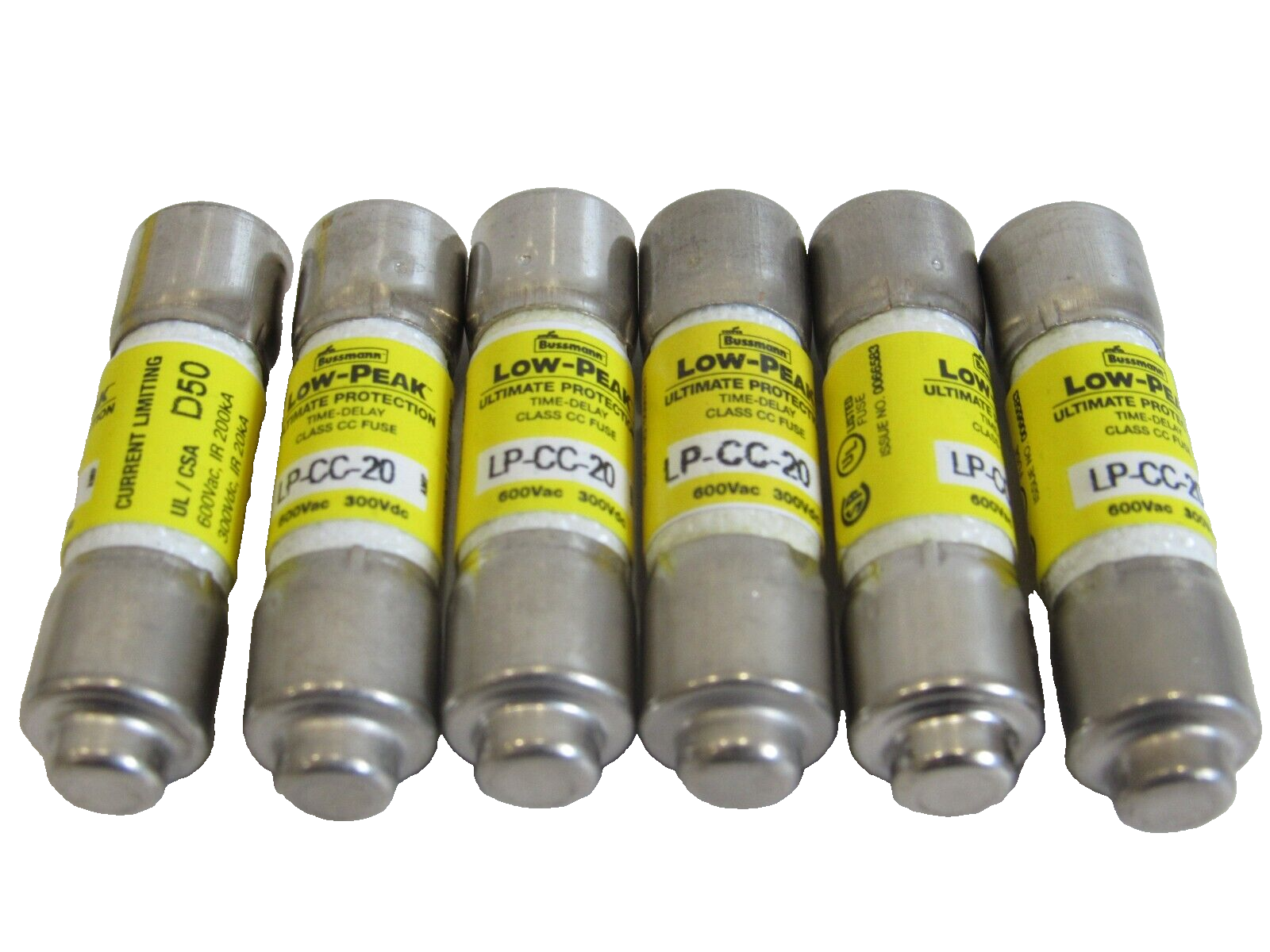 NEW LOT OF 6 EATON BUSSMANN LP-CC-20 FUSES LPCC20 - SB Industrial ...