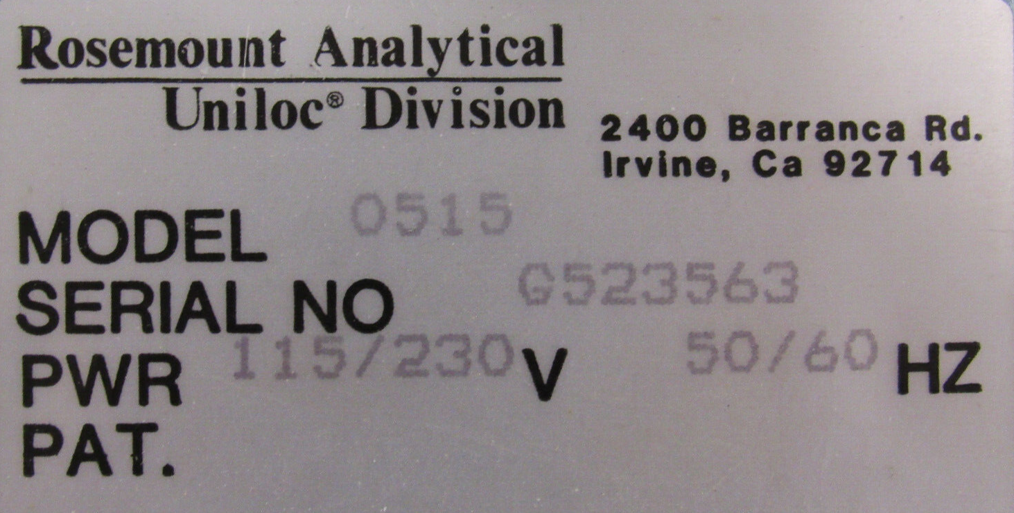 NEW ROSEMOUNT 0515 UNILOC POWER SUPPLY 515 - SB Industrial Supply, Inc.