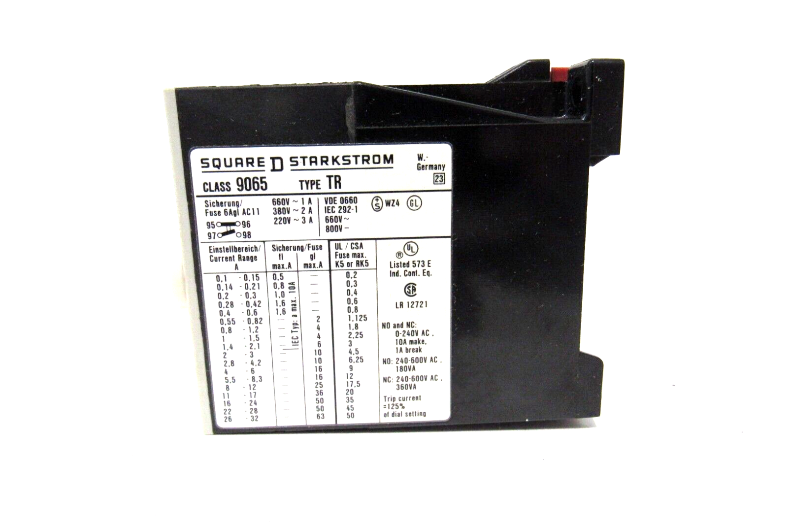 NEW SQUARE D 9065-TR4 THERMAL OVERLOAD RELAY 9065TR4 - SB Industrial ...